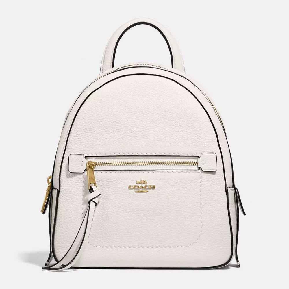 Coach Andi Pebble Leather Backpack White - Gem
